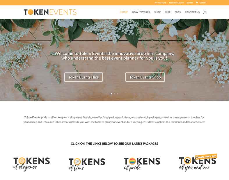 Token Events Hire & Sales - TDL Web Developments